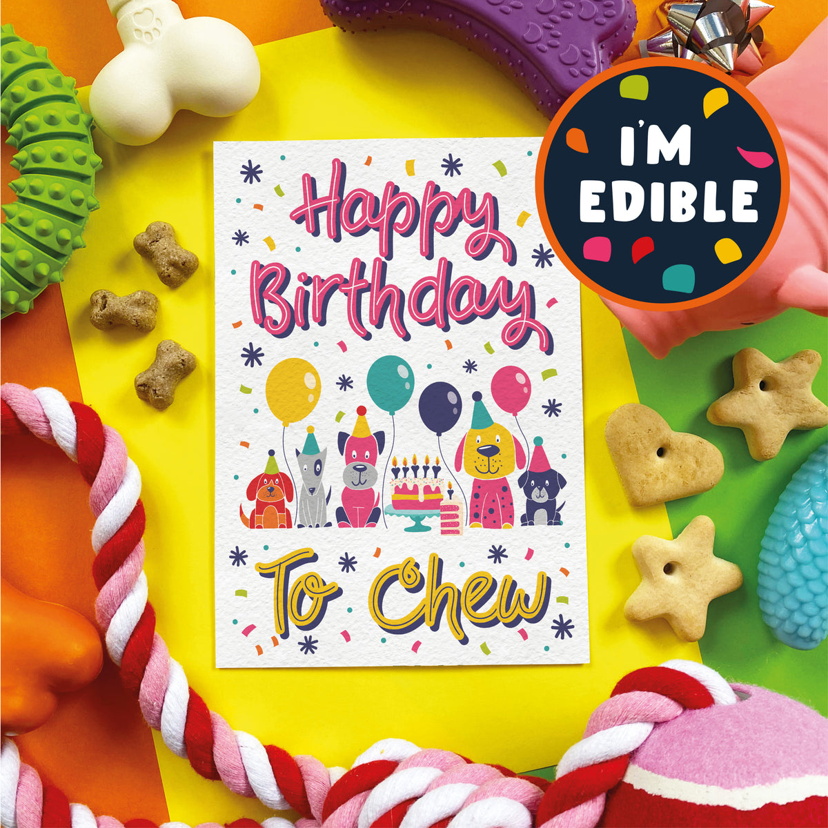 Funny Edible Dog Birthday Card | Happy Birthday To Chew UK Gift – Scoff ...