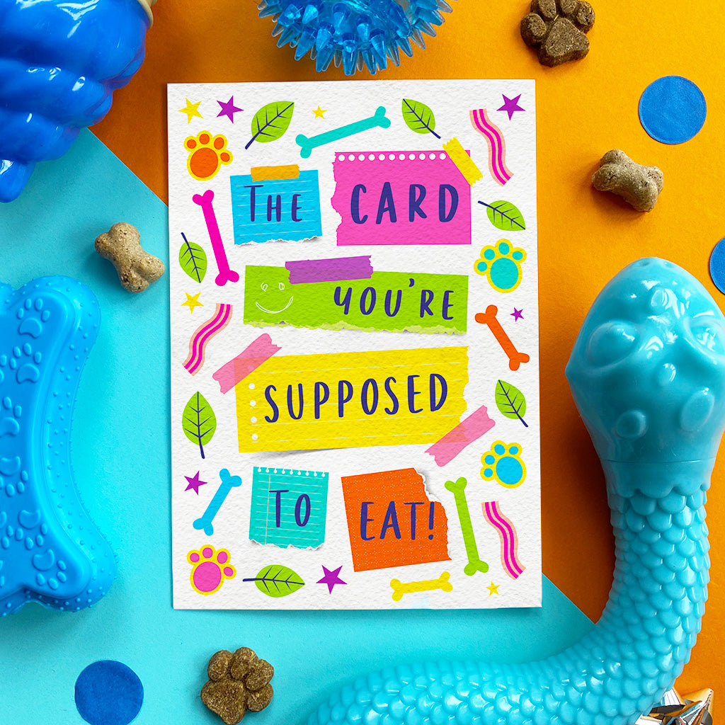 Edible Dog Card | The Original Funny Dog Greeting You Can Eat – Scoff Paper