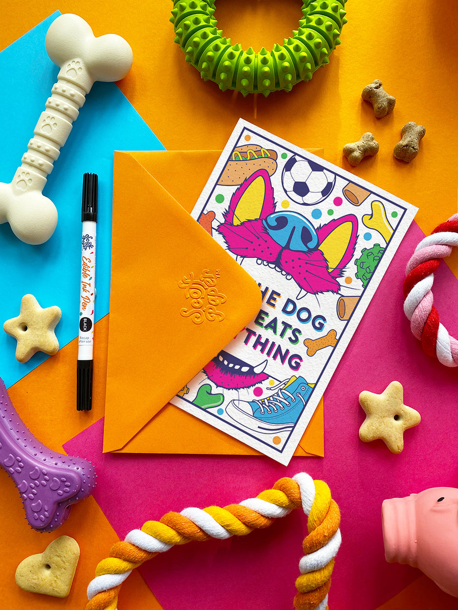The Dog Who Eats Everything Chicken Card – Scoff Paper