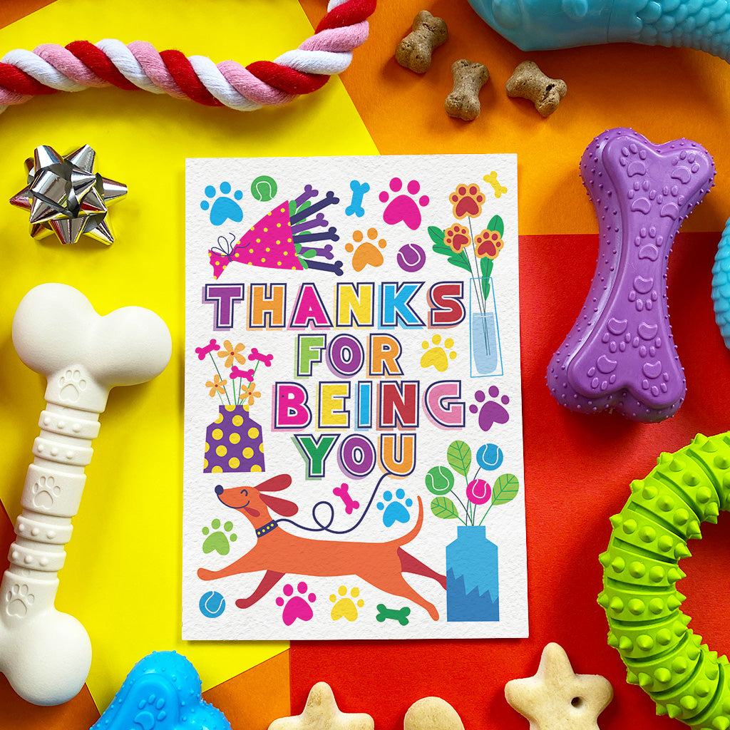 Thank You Edible Dog Card | Funny Treat for Your Furry Bestie – Scoff Paper