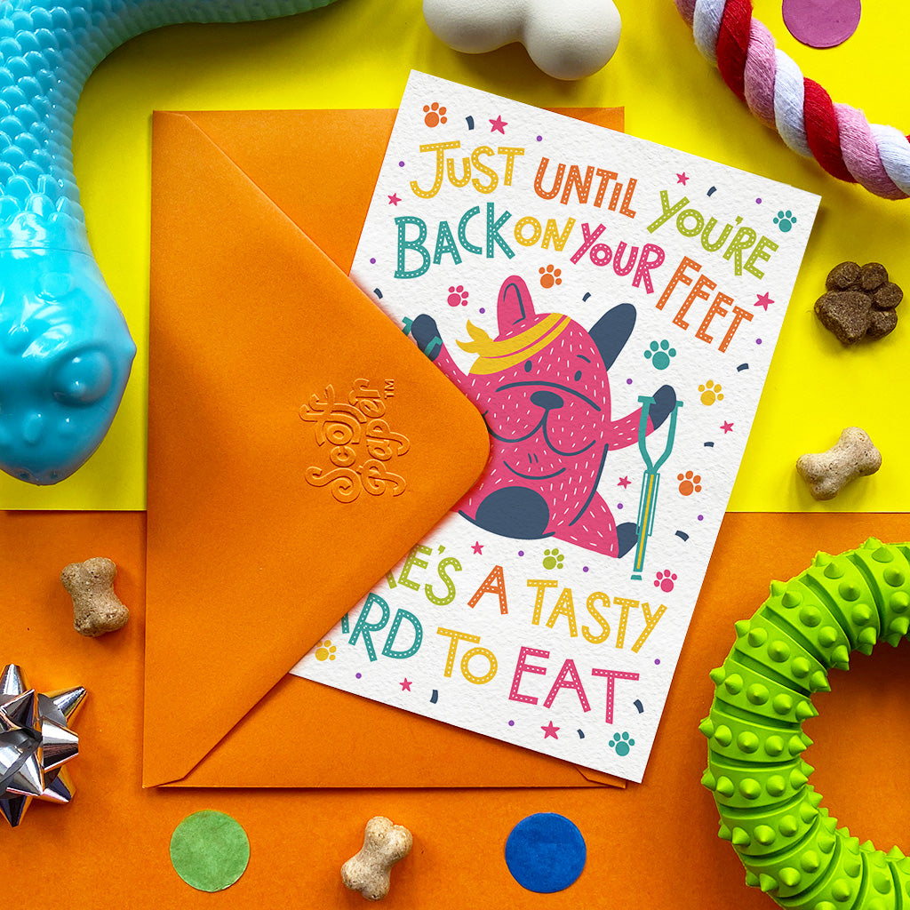 Edible Dog Get Well Card | Just Until You're Back on Your Feet – Scoff ...