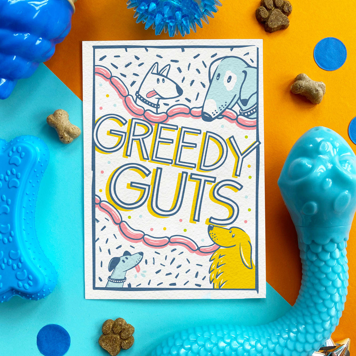 Greedy Guts Edible Dog Card | Funny Gift for Dog Lovers – Scoff Paper