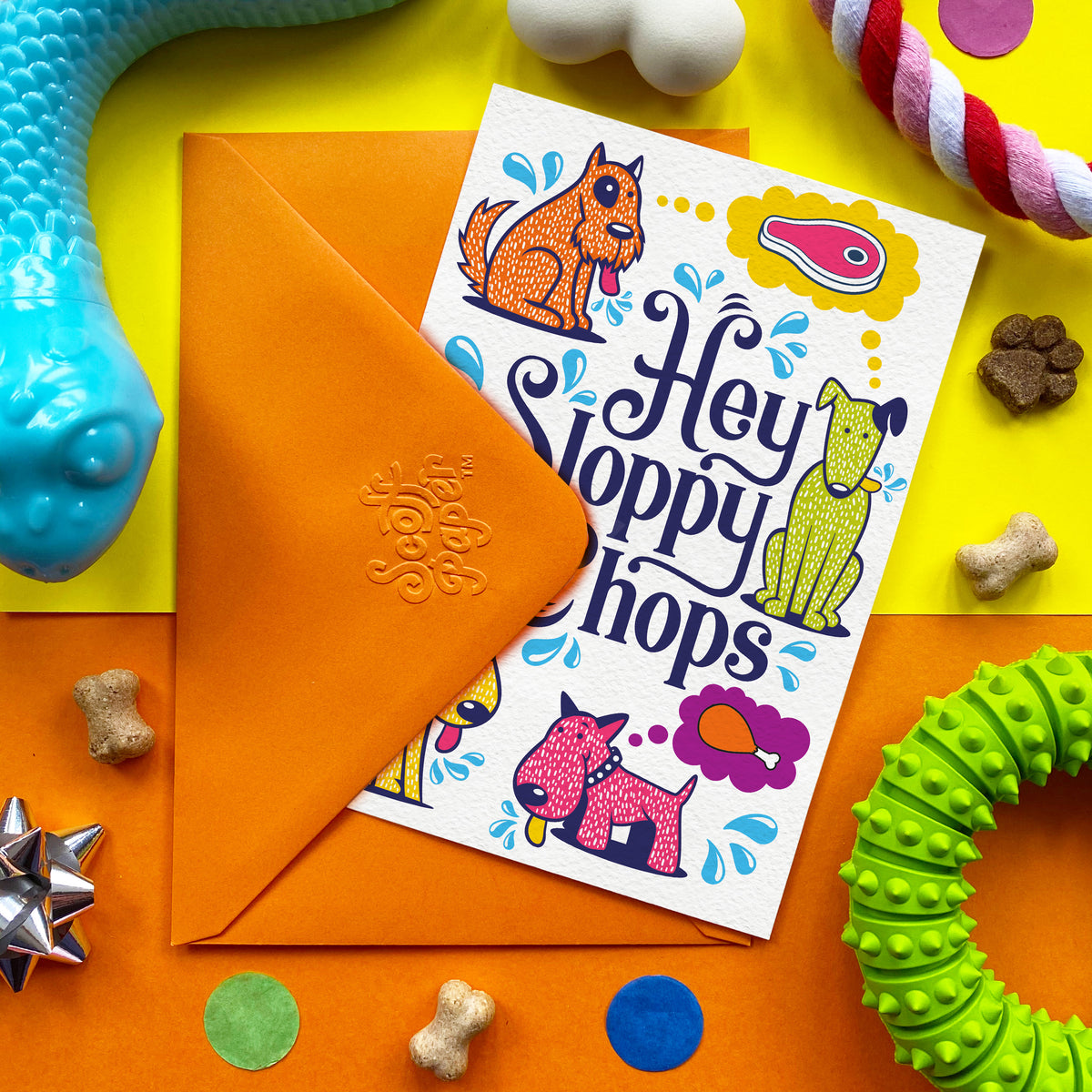 Hey Sloppy Chops Edible Dog Card | Funny Dog Birthday Gift – Scoff Paper